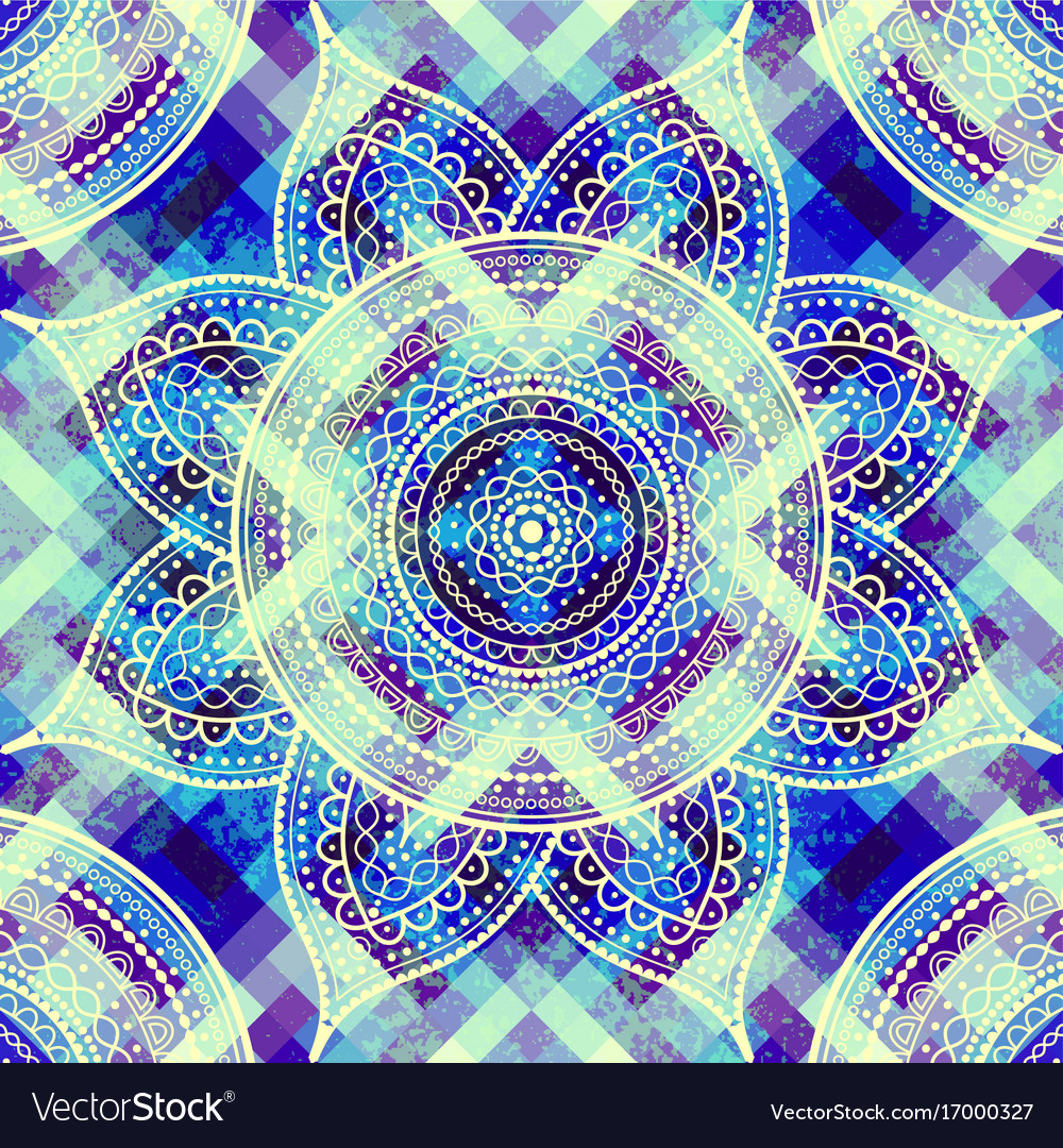 Abstract round mandala pattern Royalty Free Vector Image