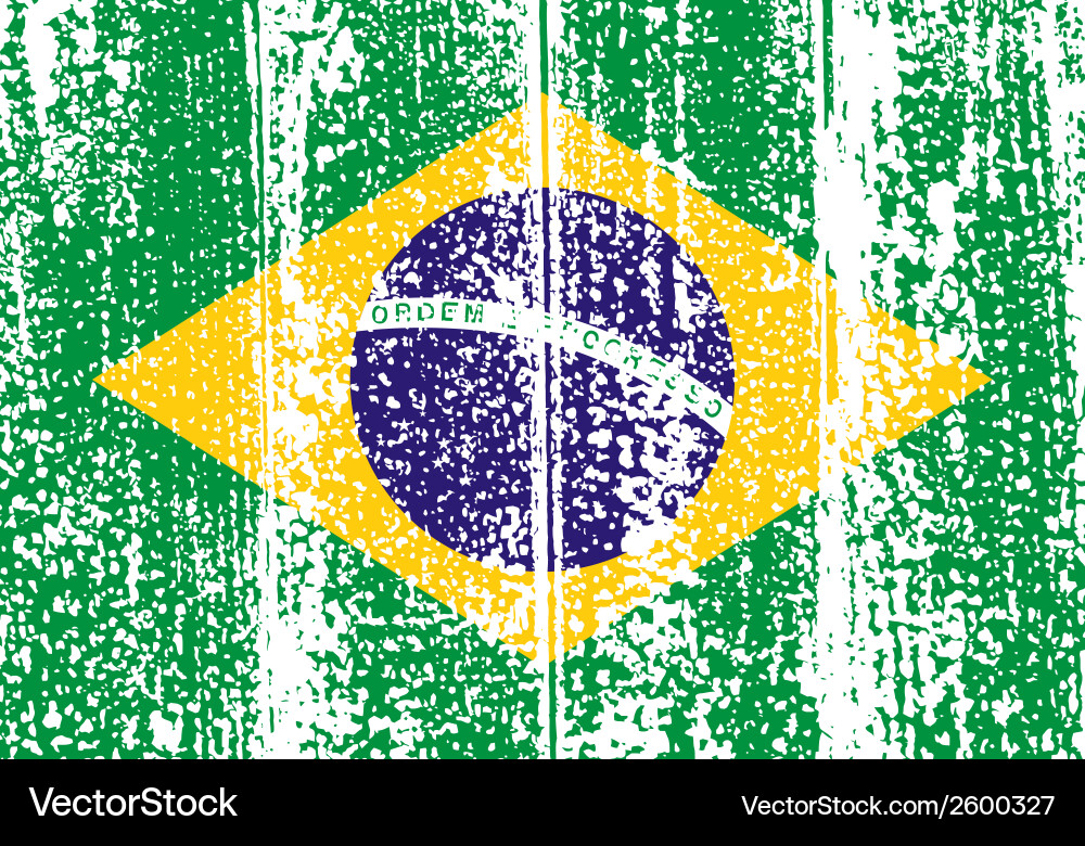 Brazilian grunge flag Royalty Free Vector Image