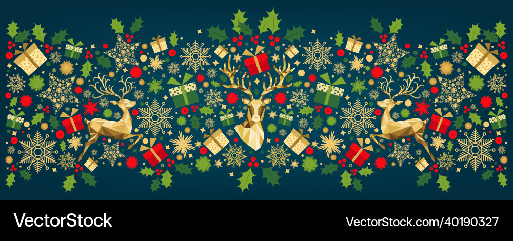 Christmas pattern with lettering and colorful Vector Image