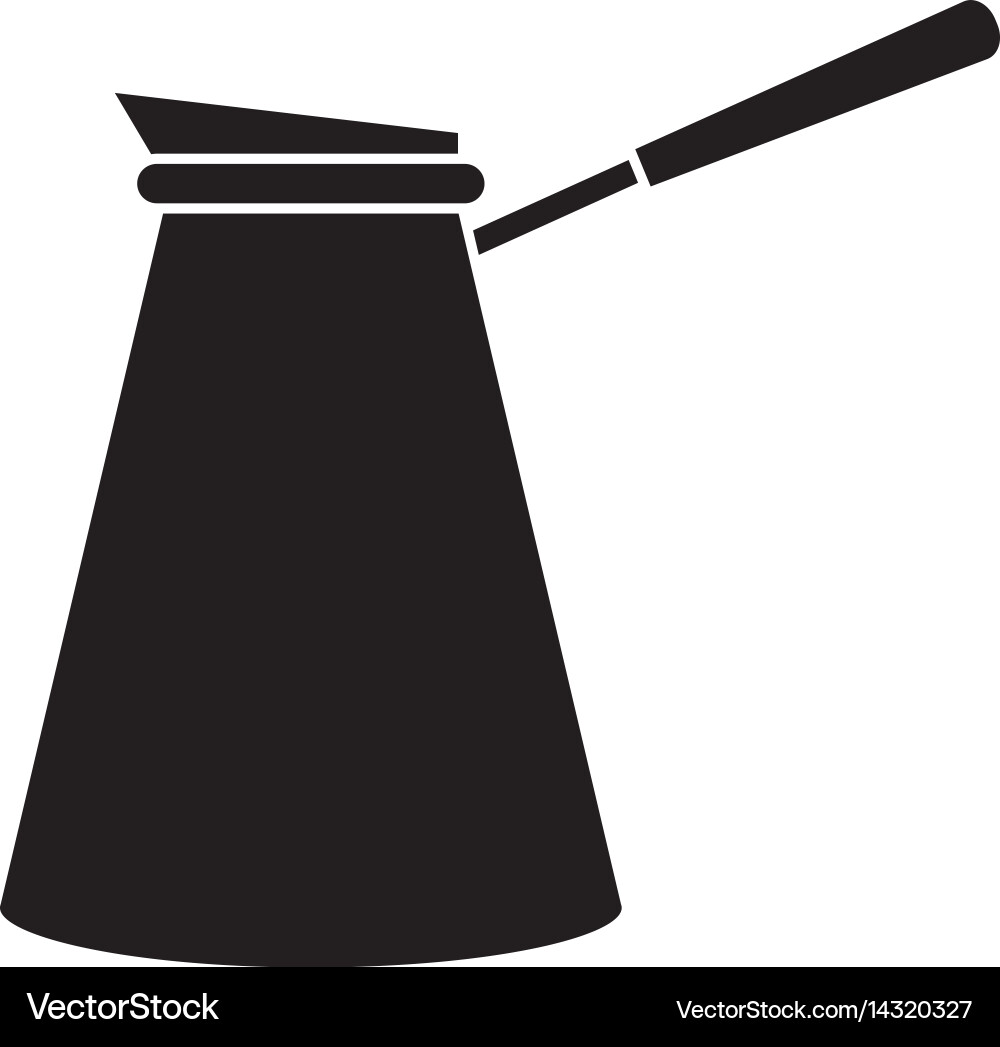 Coffee pot steel image pictograph Royalty Free Vector Image