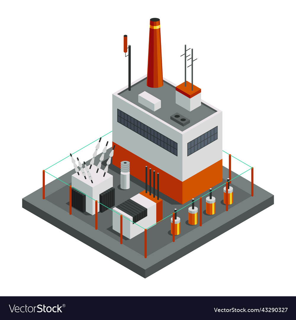 Energy power grid isometric power distribution Vector Image Energy power grid isometric power distribution Vector Image