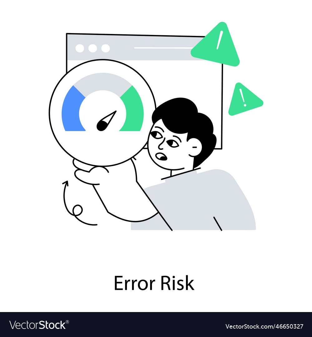 Error risk Royalty Free Vector Image - VectorStock