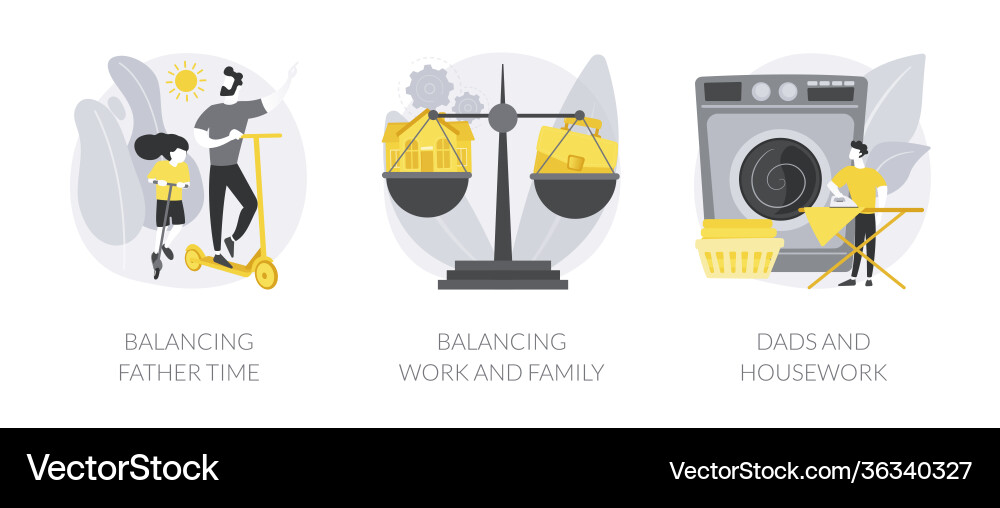 Happy family abstract concept Royalty Free Vector Image