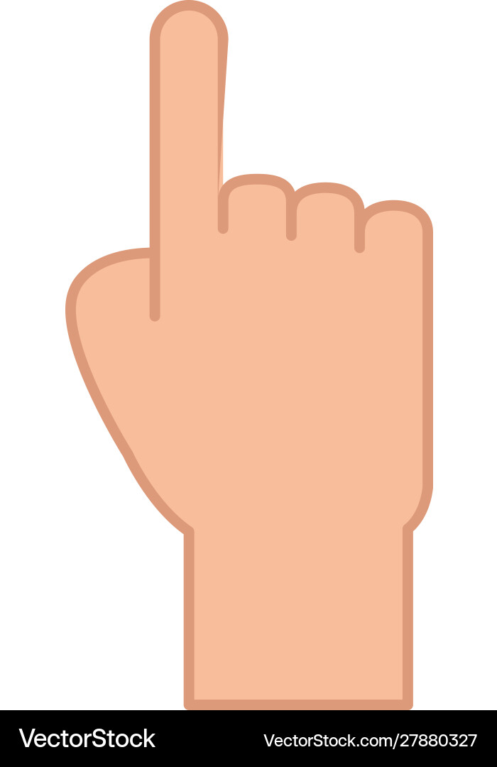 Isolated hand signal icon fill design Royalty Free Vector