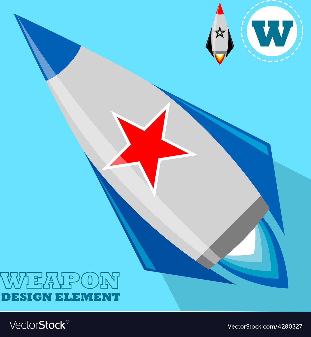 Rocket design element Royalty Free Vector Image