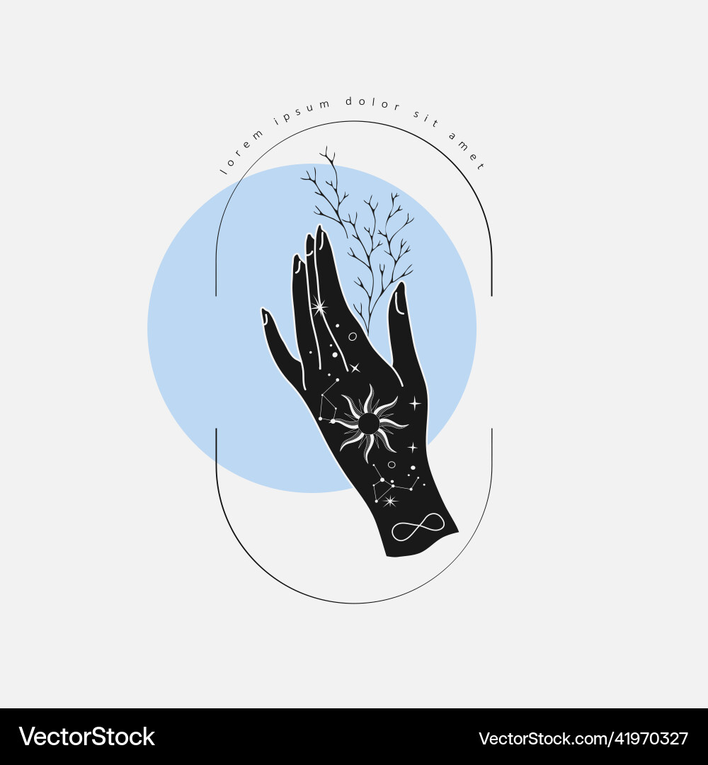 Spiritual esoteric magic logo or talisman Vector Image