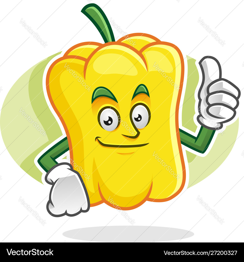 Sweet pepper or paprika character design Vector Image