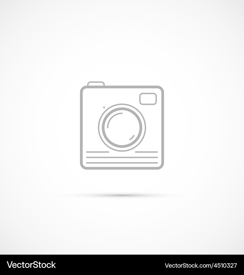 Trendy flat hipster camera photo icon Royalty Free Vector