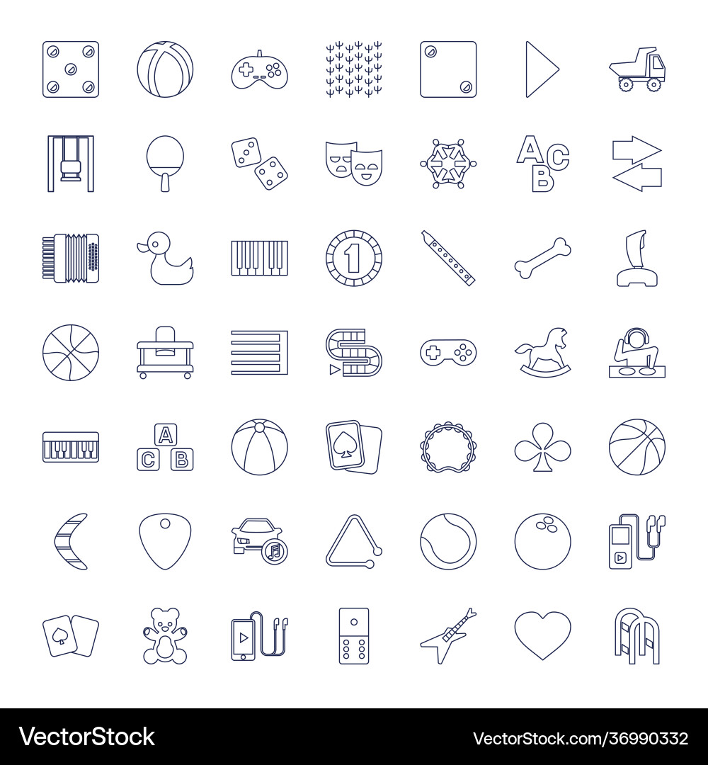 49 play icons Royalty Free Vector Image - VectorStock