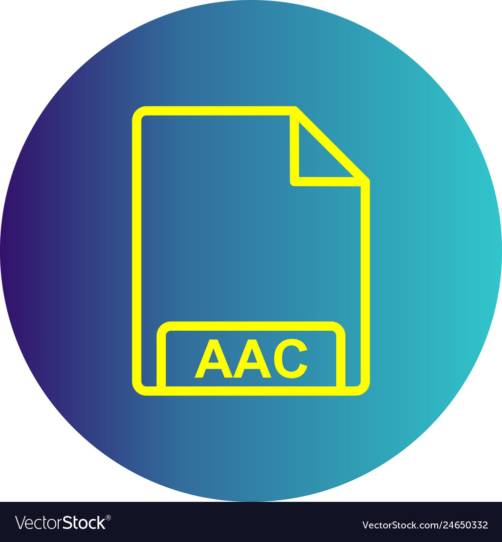 Aac icon Royalty Free Vector Image - VectorStock