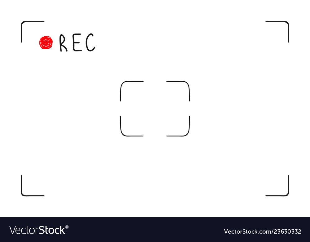 Doodle video record interface Royalty Free Vector Image