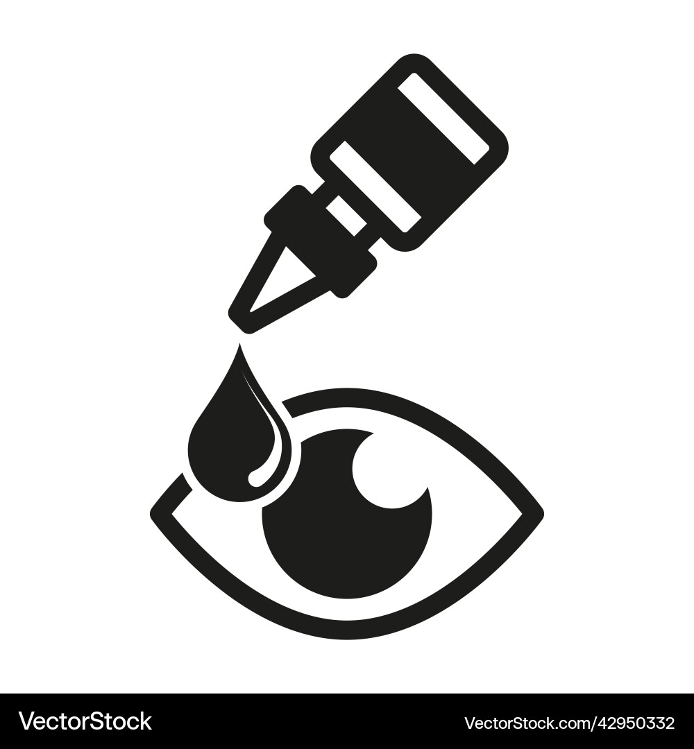 Eye drop icon health and drops bottle Royalty Free Vector