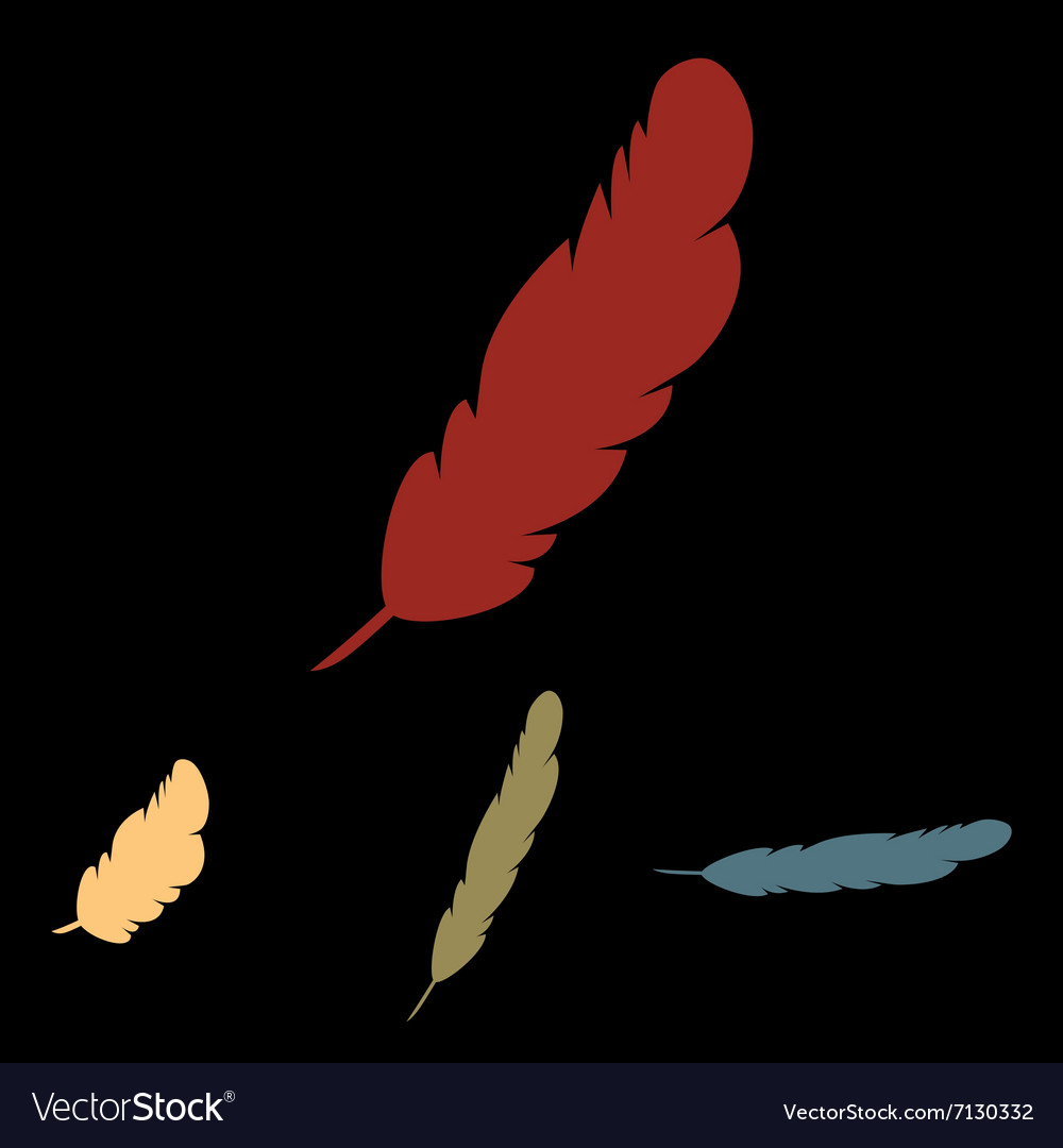 Feather icon set Royalty Free Vector Image - VectorStock