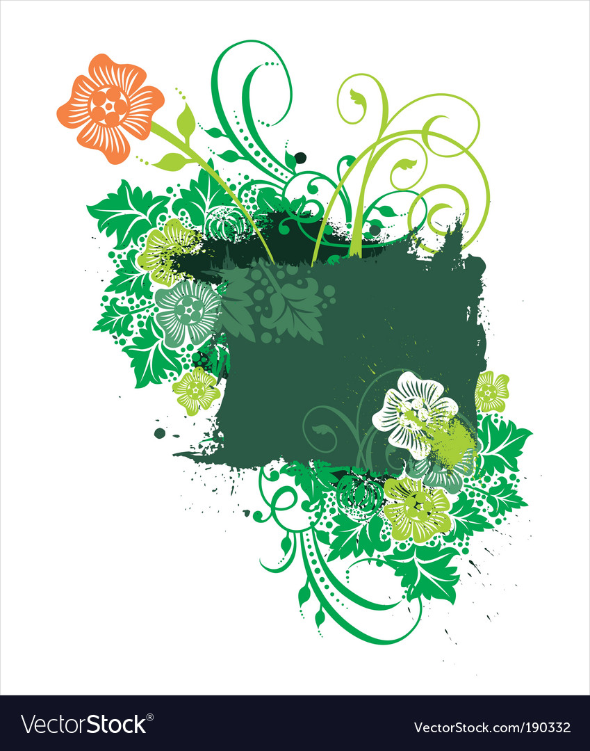 Floral frame Royalty Free Vector Image - VectorStock