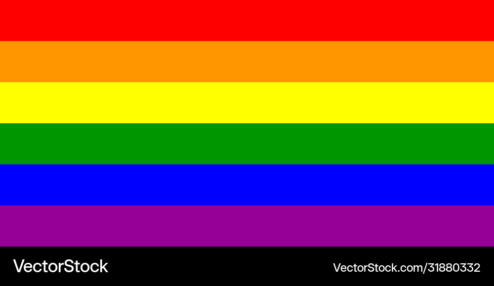 Lgbtq rainbow flag pride month Royalty Free Vector Image