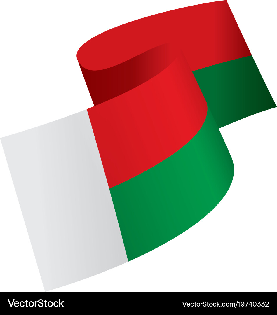 Madagascar flag Royalty Free Vector Image - VectorStock