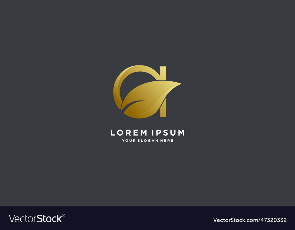 Monogram logo initial letter a with gradient Vector Image