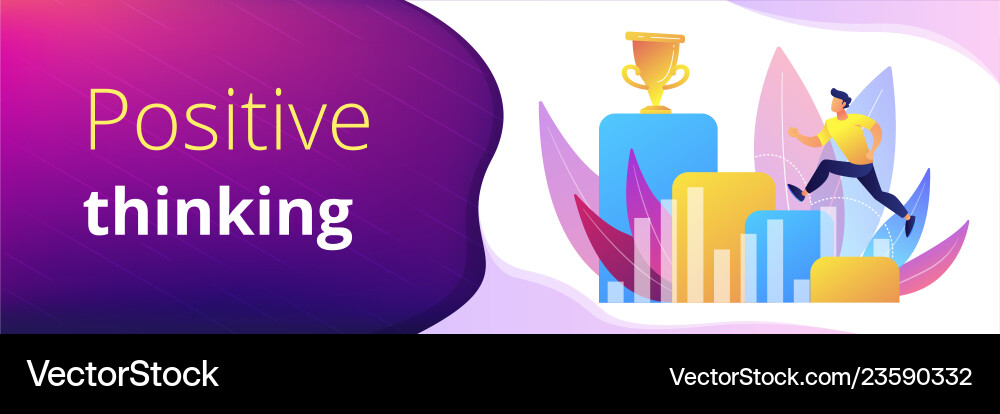 On the way to success concept banner header Vector Image