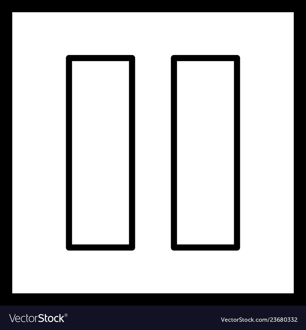 Pause icon Royalty Free Vector Image - VectorStock