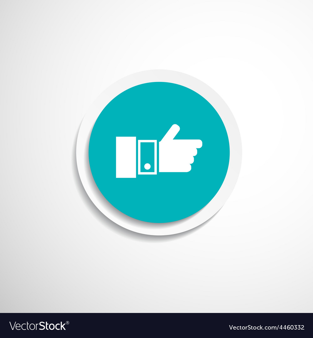 Pointing hand icon finger pointer touch Royalty Free Vector