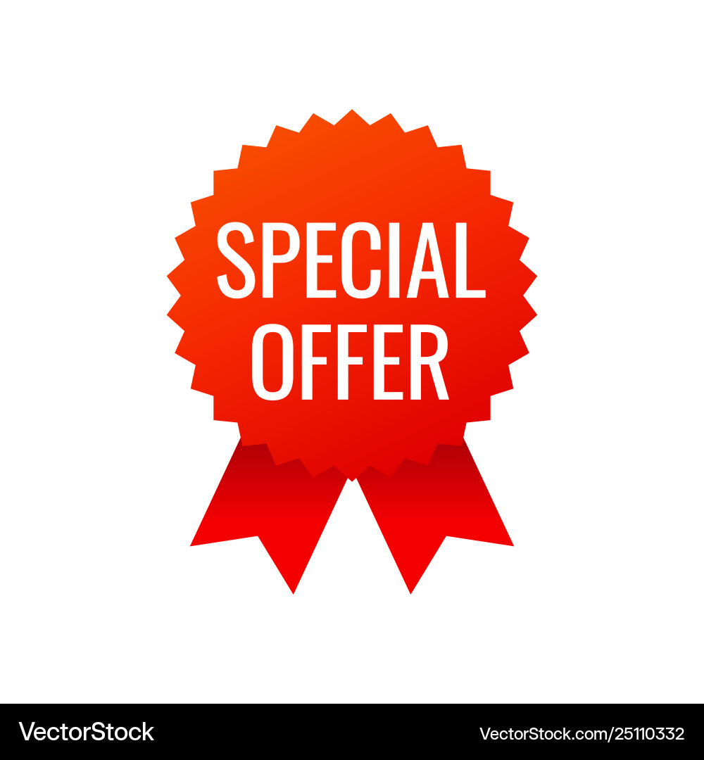 Red award medals symbol on white background Vector Image