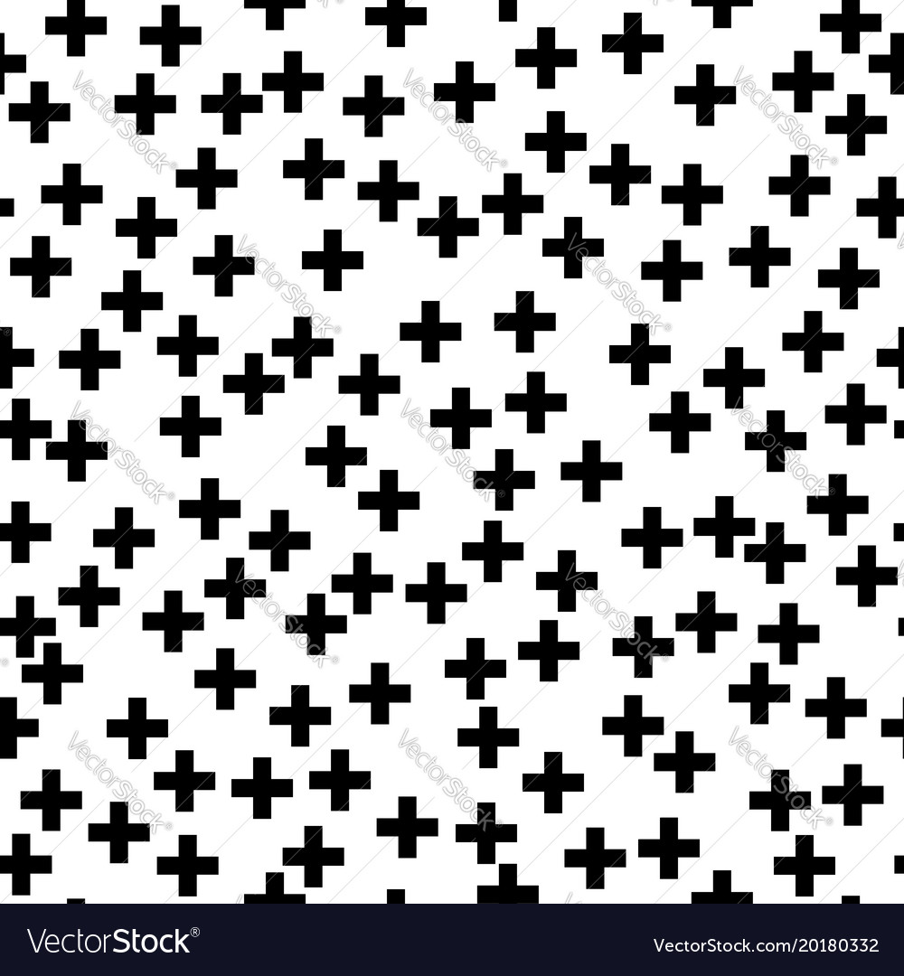 Seamless pattern with plus sign Royalty Free Vector Image