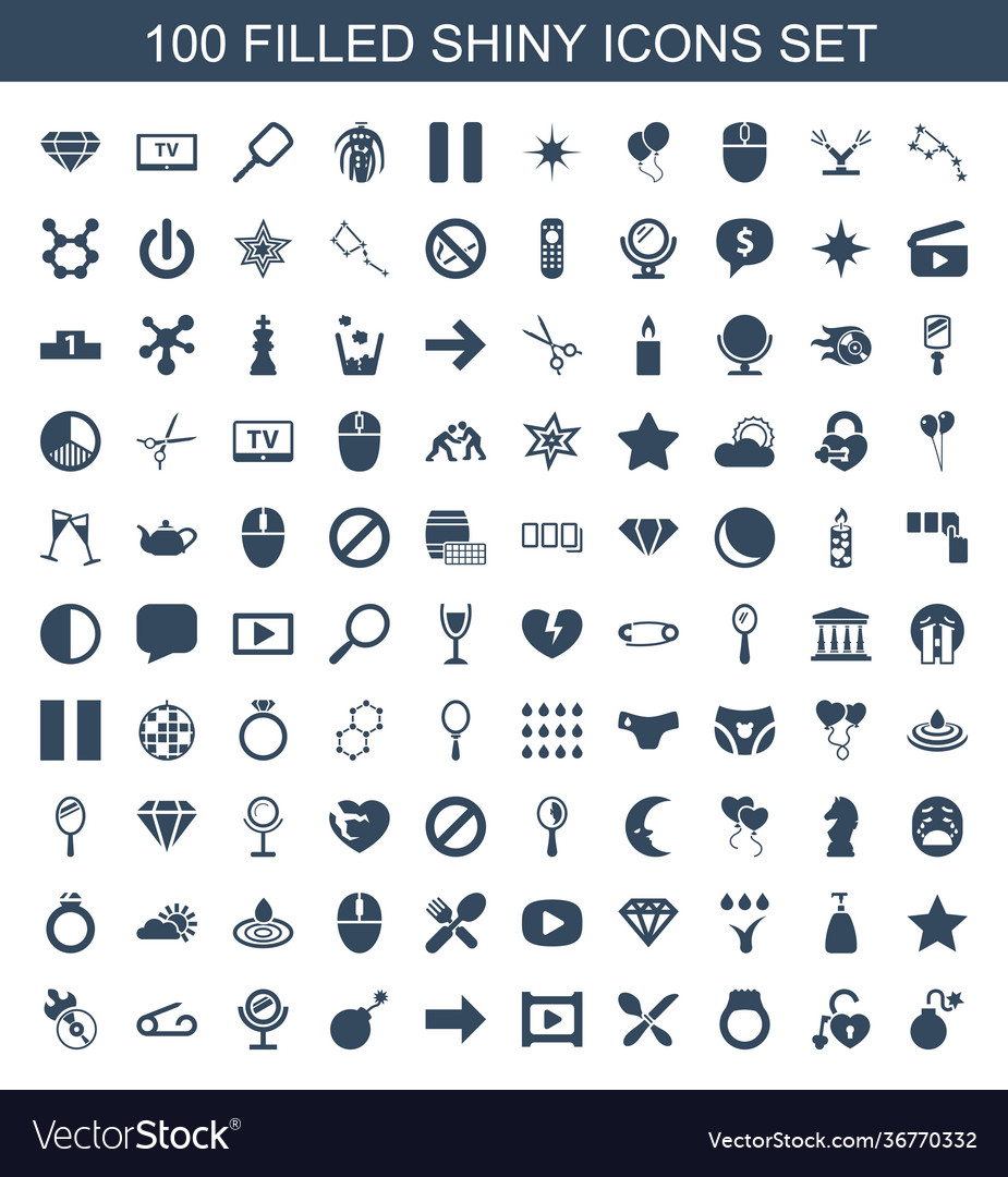 Shiny icons Royalty Free Vector Image - VectorStock