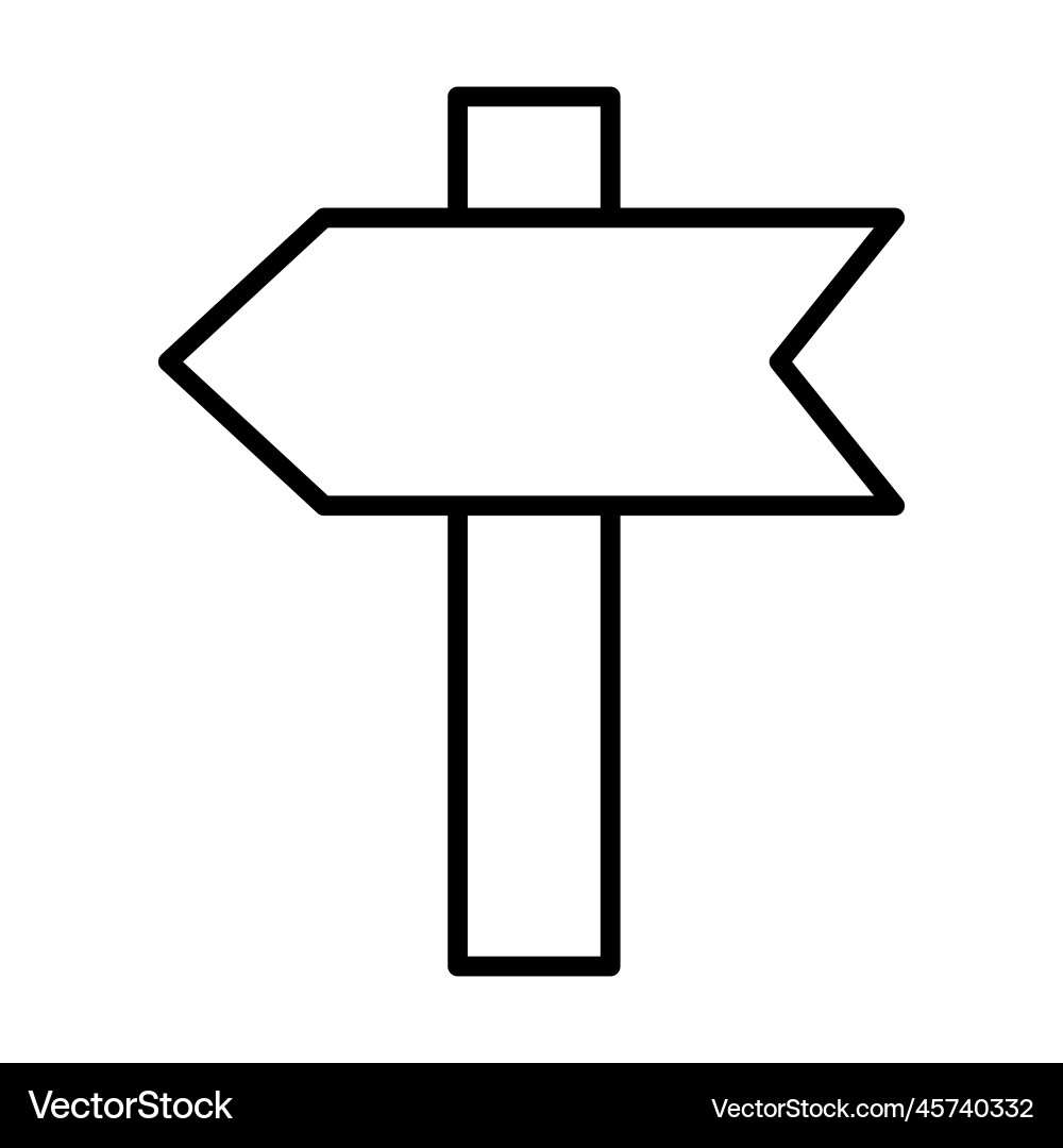 Signpost sign icon or direction road sign Vector Image