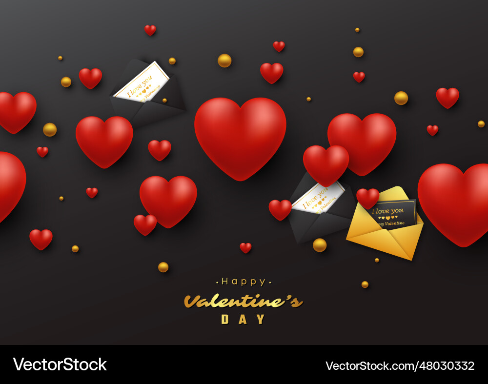 Valentines day holiday card Royalty Free Vector Image