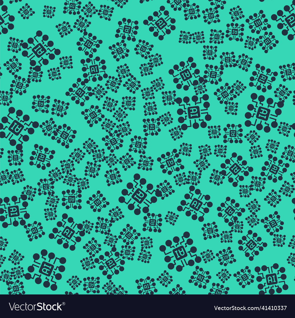 Black neural network icon isolated seamless Vector Image Black neural network icon isolated seamless Vector Image
