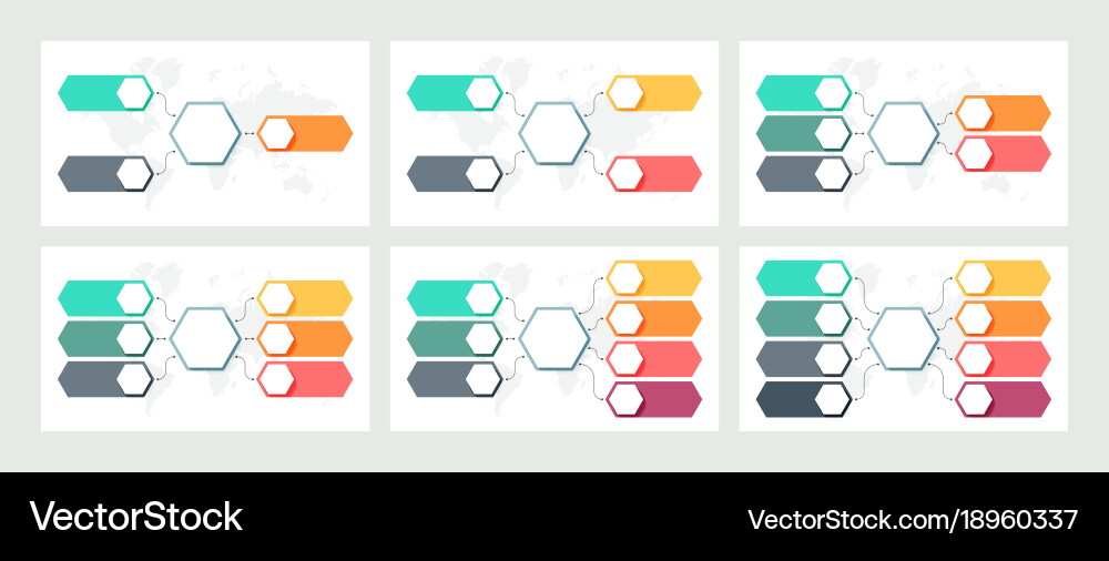 Business infographic organization charts with 3 Vector Image