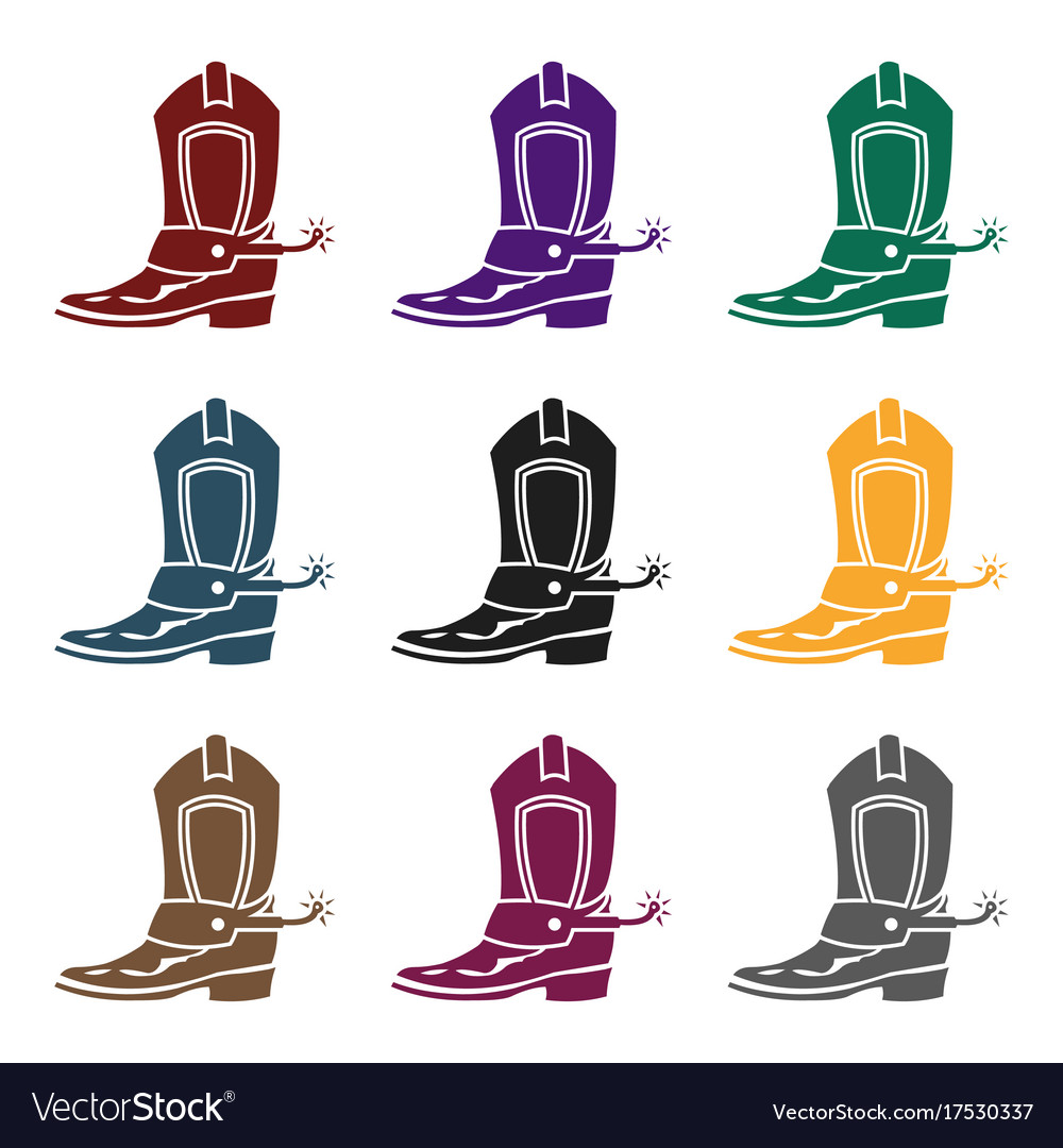 Cowboy Boot Icon In Black Style Isolated On White Vector Image cowboy-boot-icon-in-black-style-isolated-on-white-vector-image