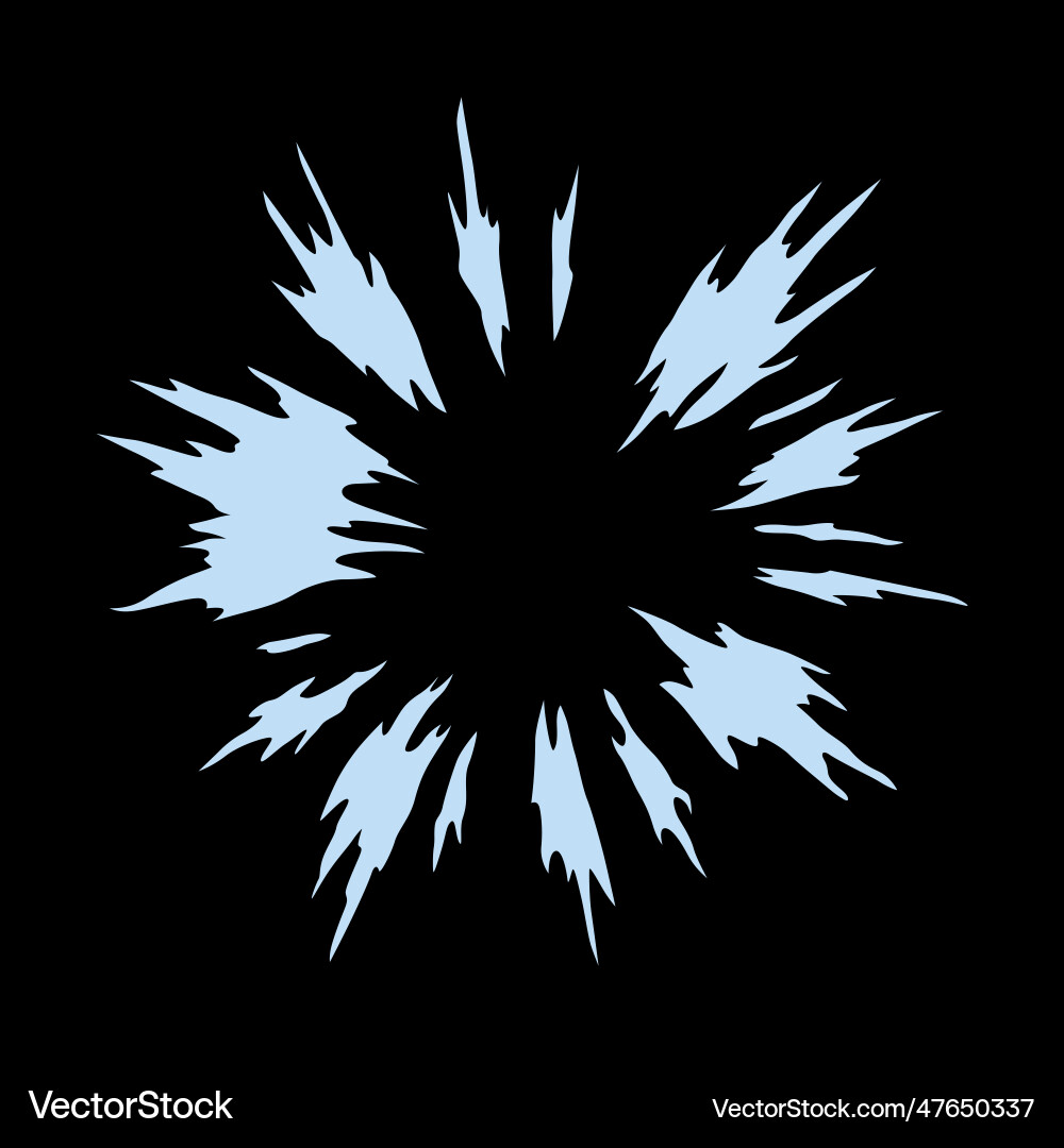 Explosion spark cartoon burst effect of Royalty Free Vector