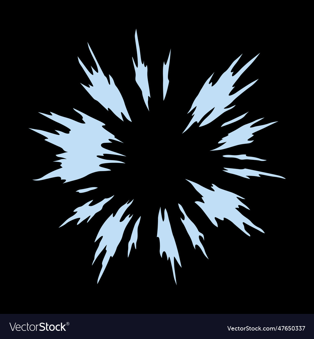 Explosion spark cartoon burst effect Royalty Free Vector