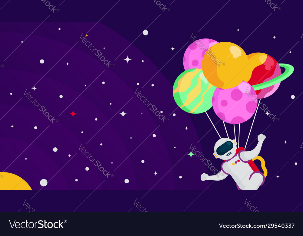 Flat outer space background Royalty Free Vector Image