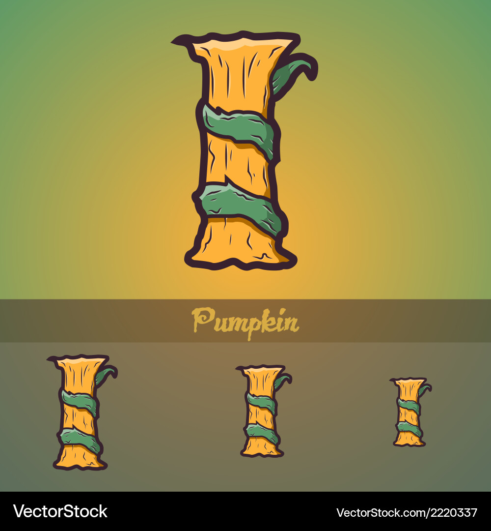Halloween decorative alphabet - I letter Vector Image
