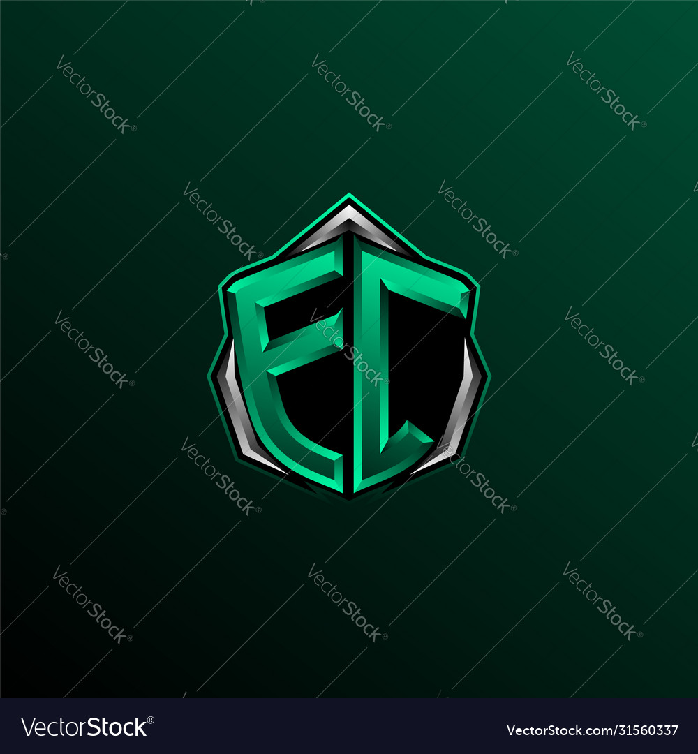 Initial ec logo design Royalty Free Vector Image