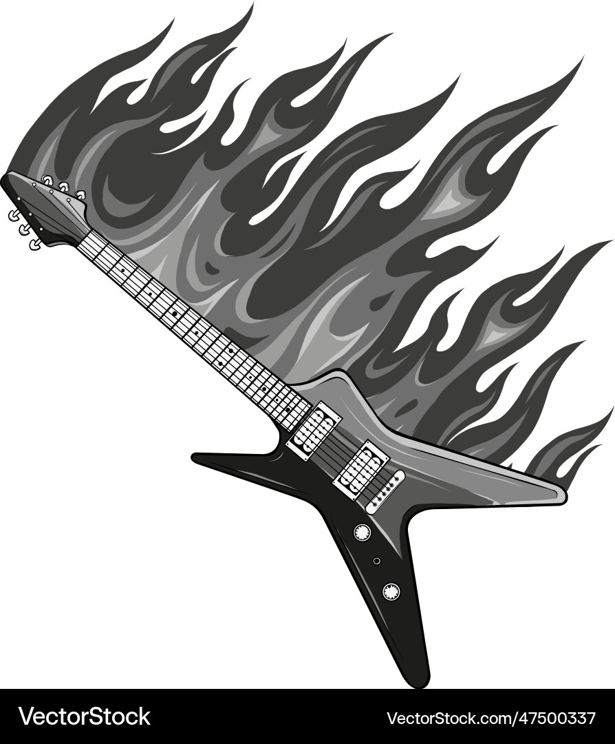 Monochromatic of burning electric Royalty Free Vector Image
