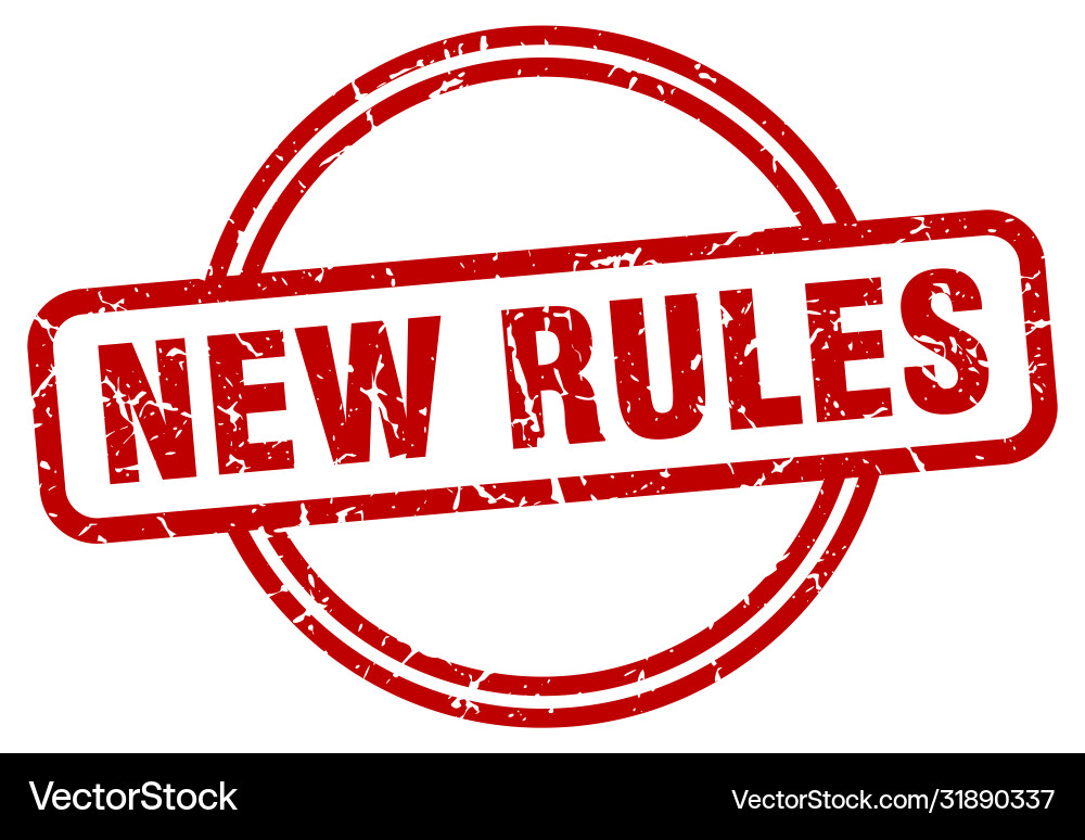 New rules grunge stamp rules round vintage Vector Image