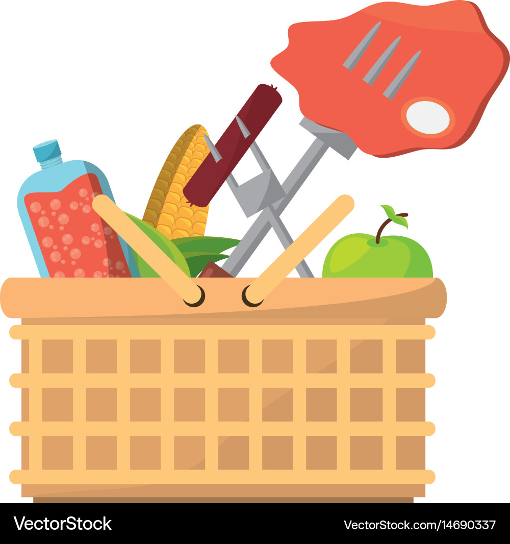 Picnic delicious food Royalty Free Vector Image