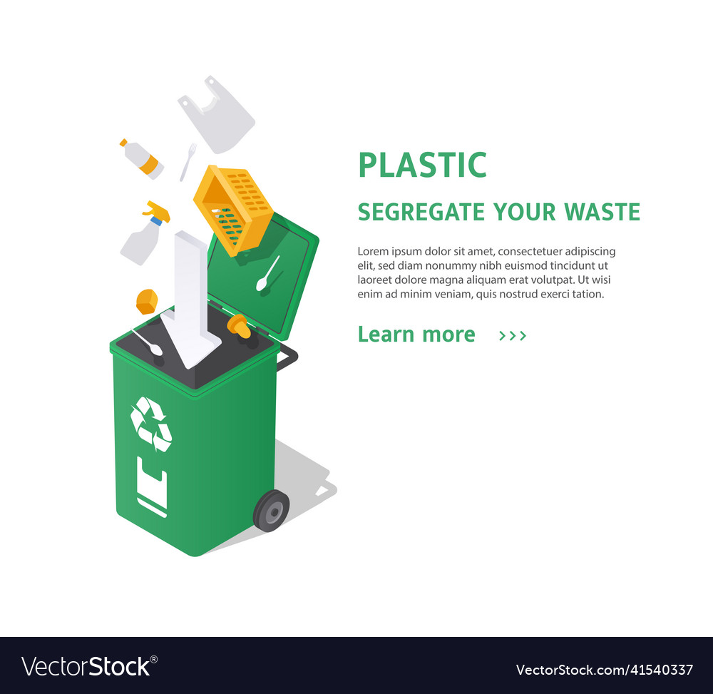 Sorting plastic waste Royalty Free Vector Image