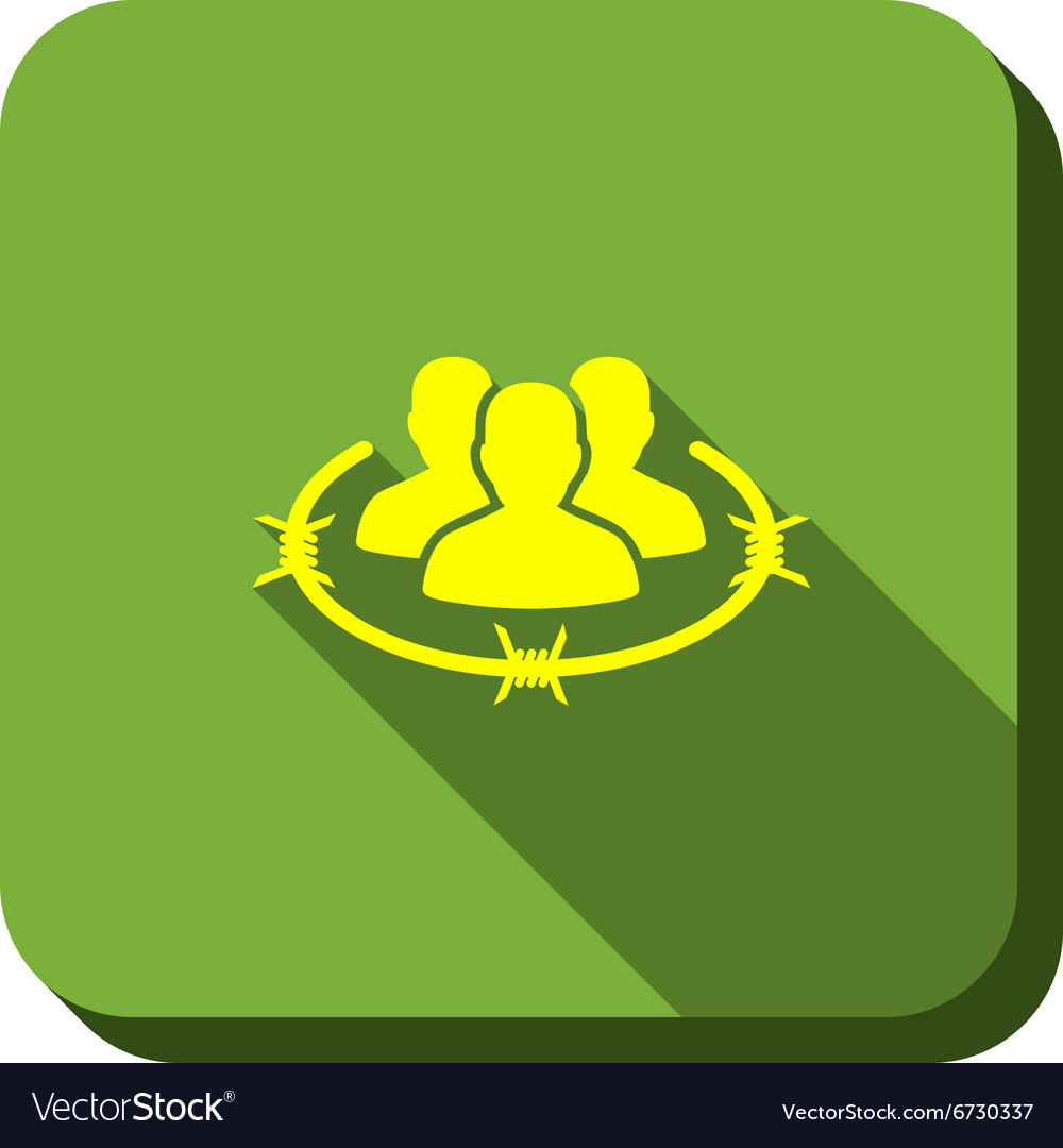 Strict management longshadow icon Royalty Free Vector Image