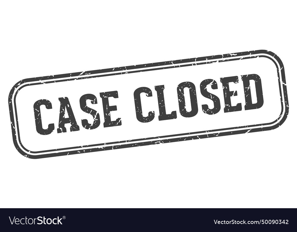 Case closed stamp rectangular Royalty Free Vector Image Case closed stamp rectangular Royalty Free Vector Image
