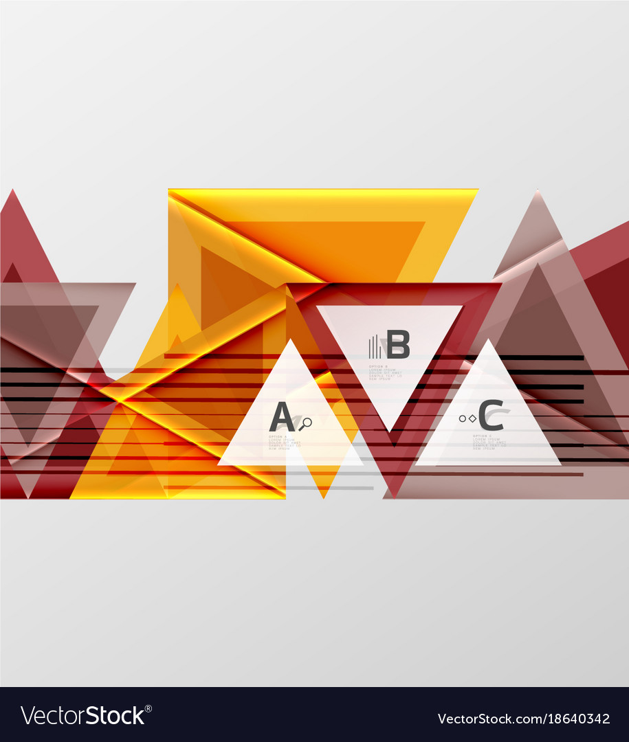 Color triangles background design Royalty Free Vector Image