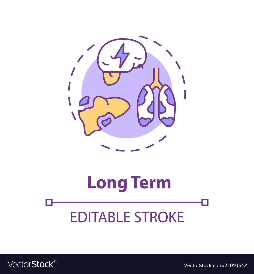 Long term concept icon Royalty Free Vector Image Long term concept icon Royalty Free Vector Image