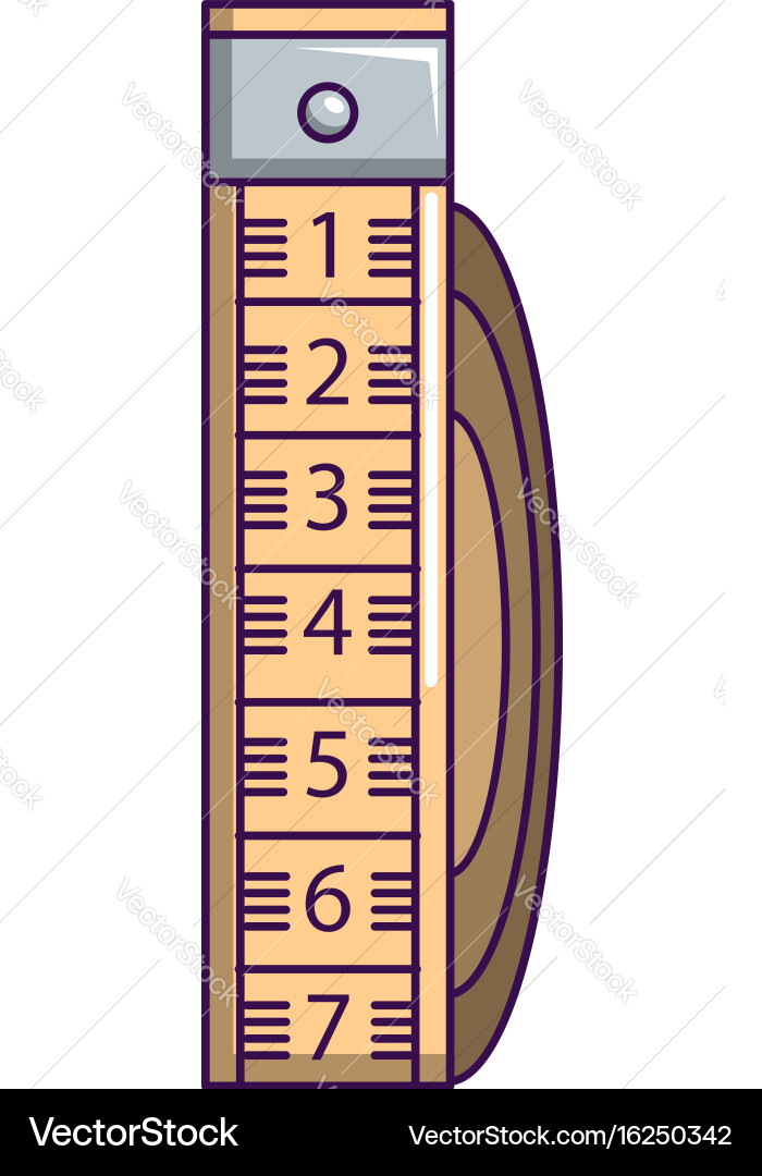 Measuring tape icon cartoon style Royalty Free Vector Image