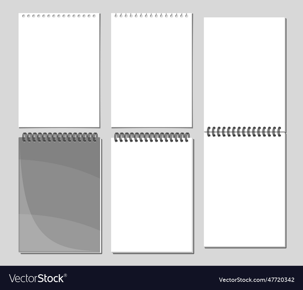 Notepad set Royalty Free Vector Image - VectorStock