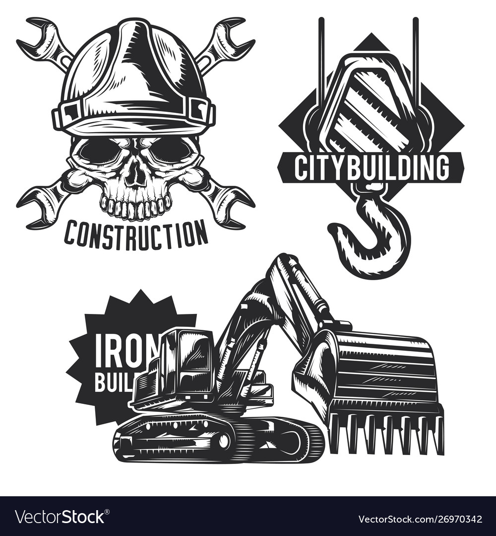 Set building emblems Royalty Free Vector Image