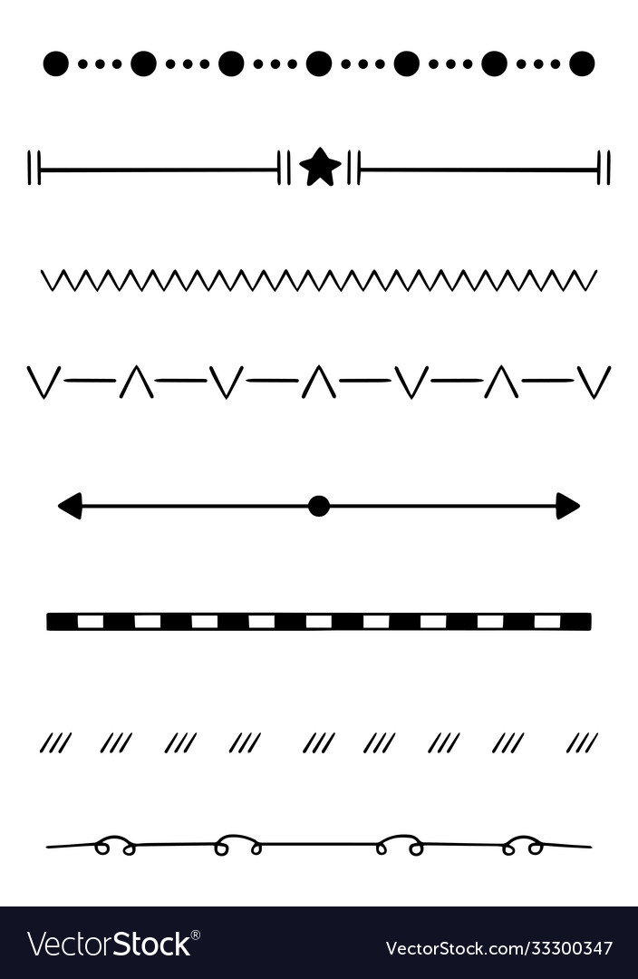 0009 hand drawn dividers Royalty Free Vector Image 0009 hand drawn dividers Royalty Free Vector Image