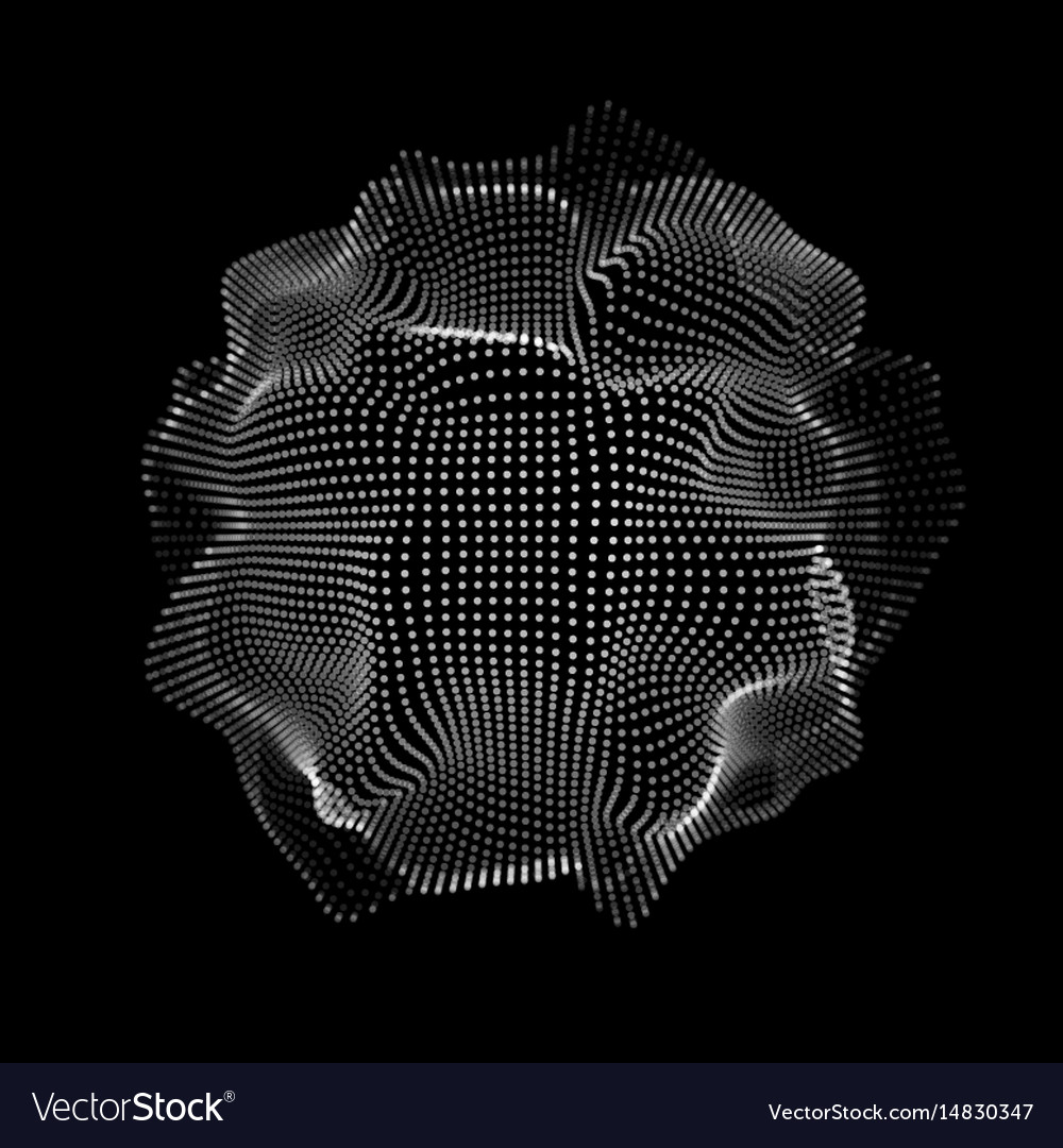 Abstract space particles shape Royalty Free Vector Image